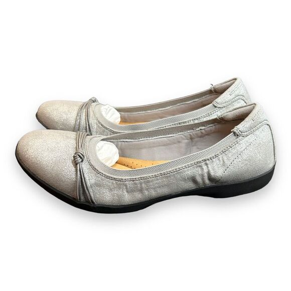 Clarks | Shoes | Clarks Collection Leather Ballet Flats Meadow Rae ...